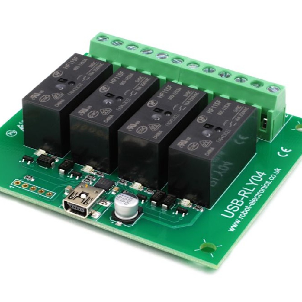 USB-RLY04 - 4 x 16A USB relay